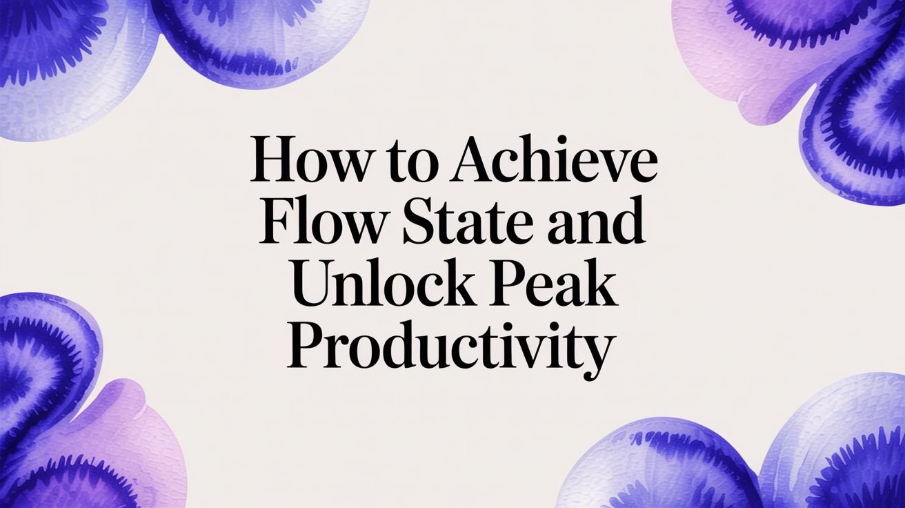 How to Achieve Flow State and Unlock Peak Productivity